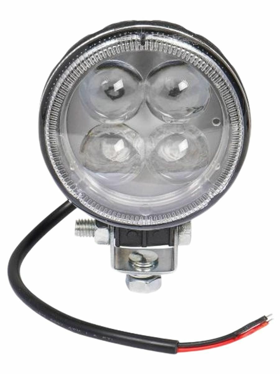 Фара светодиодная круглая 4LED направленный свет 12Вт 83х83х51мм 12/24В