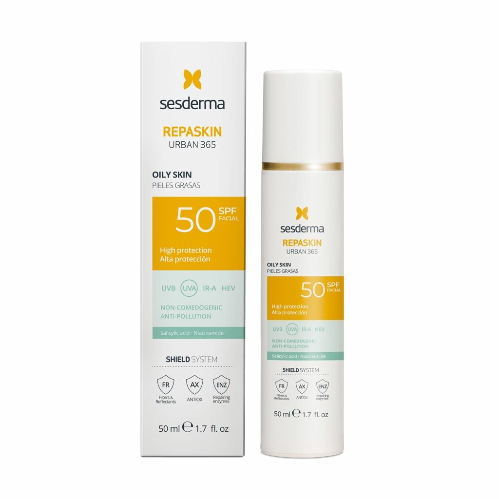 Sesderma REPASKIN URBAN 365 Oily skin SPF50 Средство солнцезащитное для жирной кожи SPF50, 50 мл