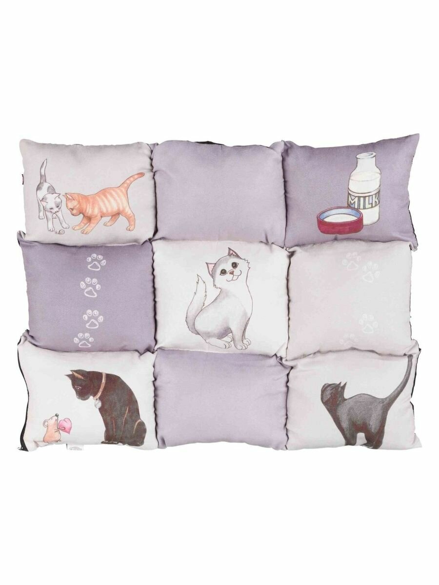 TRIXIE 37074 Подстилка Patchwork Cat, 45 x 55 см, серый