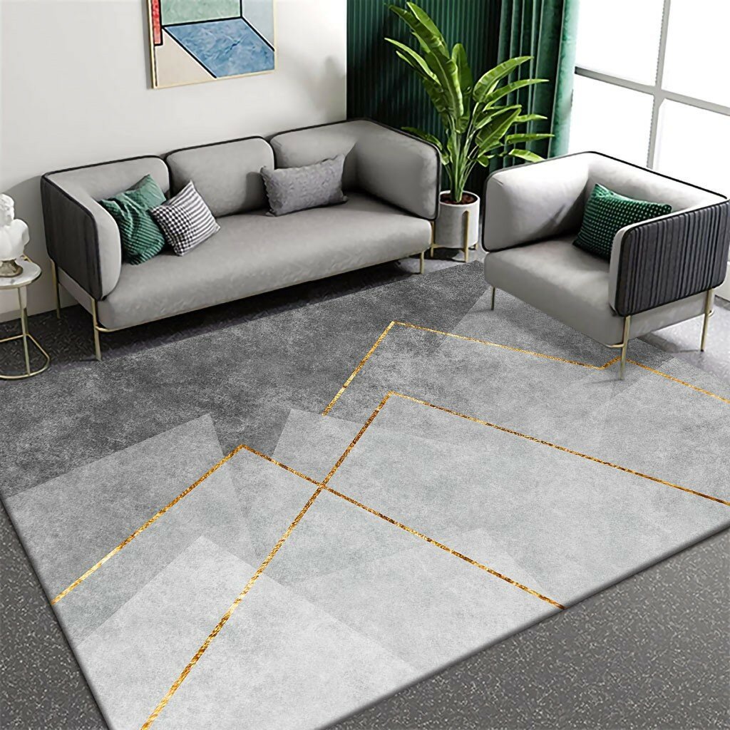 Ковер NorrCarpets "Геометрия-Y1", войлок/искусственный шелк, прямоугольный, 1,5x2 м