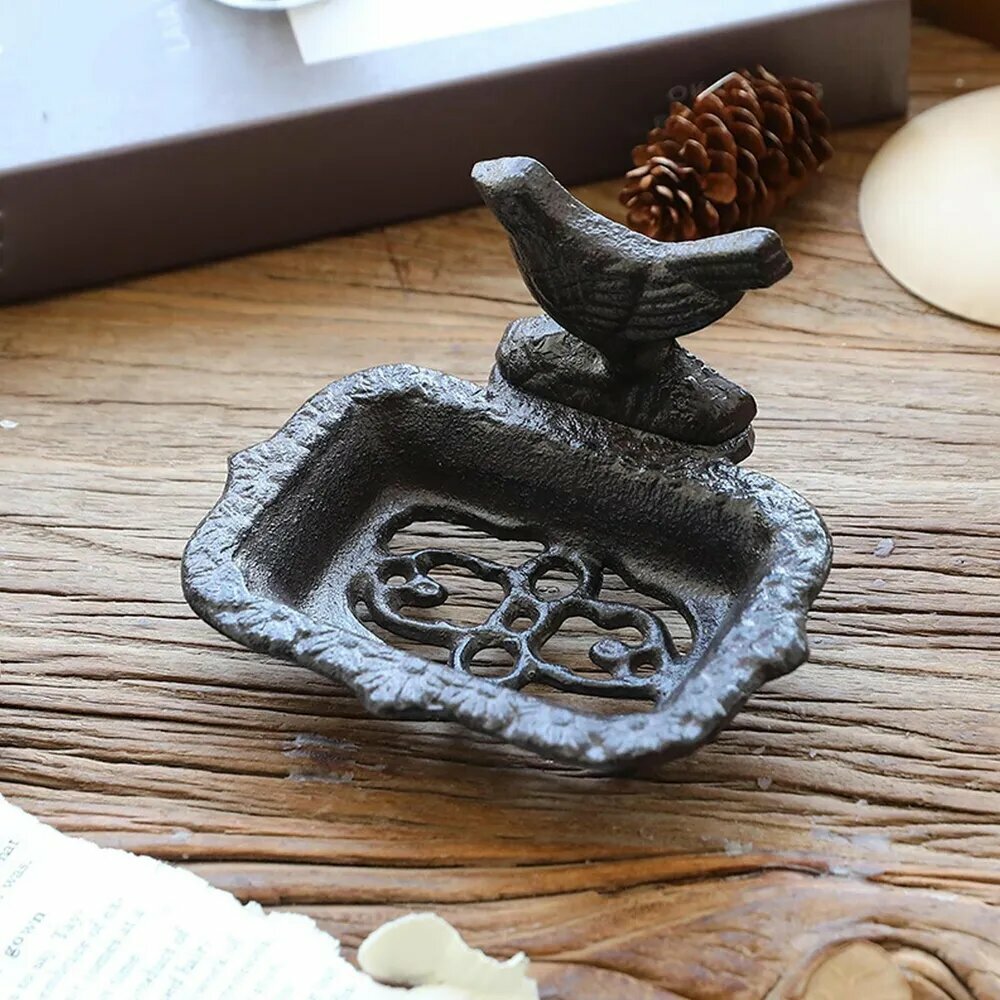 Мыльница-решётка "Винтаж и деревня", чугун, 15 cm х 9,5 cm х 6 см