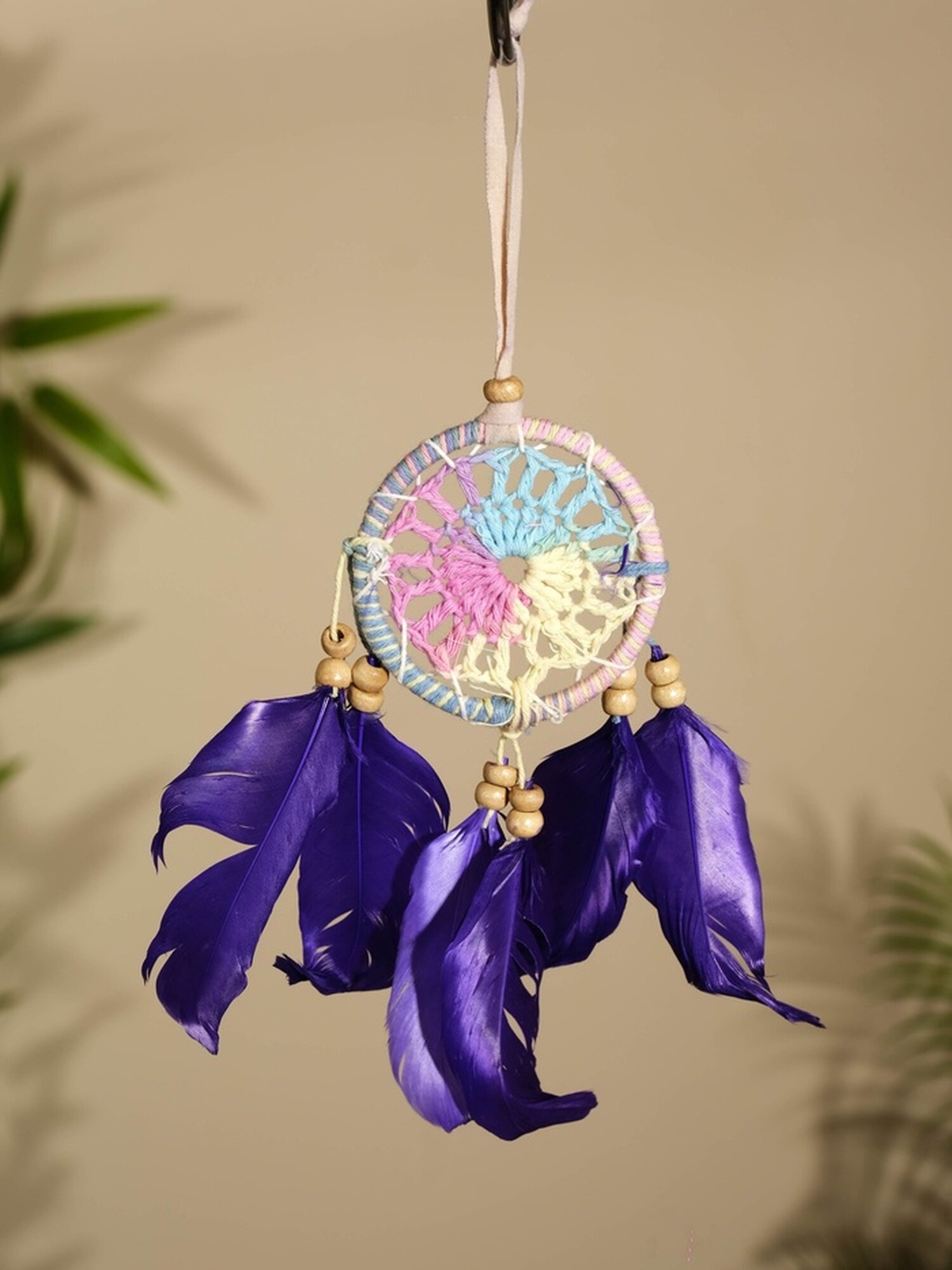 Ловец снов Сима-ленд, дерево, текстиль, пластик, круглый, 6x22 см