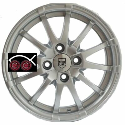 Колесный диск Tech Line 420 5x14 4x98.0 ET35 D58.6 серебро