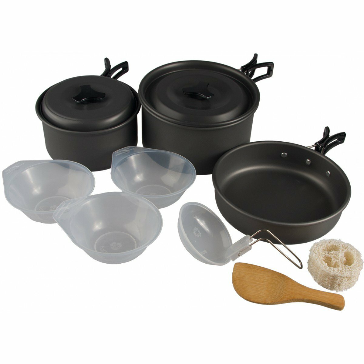 Helios Campsor набор походной посуды из нержавеющей стали с крышками и ручками