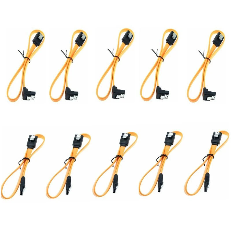 5 шт./2 компьютерных кабеля и разъема 45 см SATA 3.0 III SATA3 6 Гбит/с SSD жесткий диск данные прямой/угловой кабель Oct14