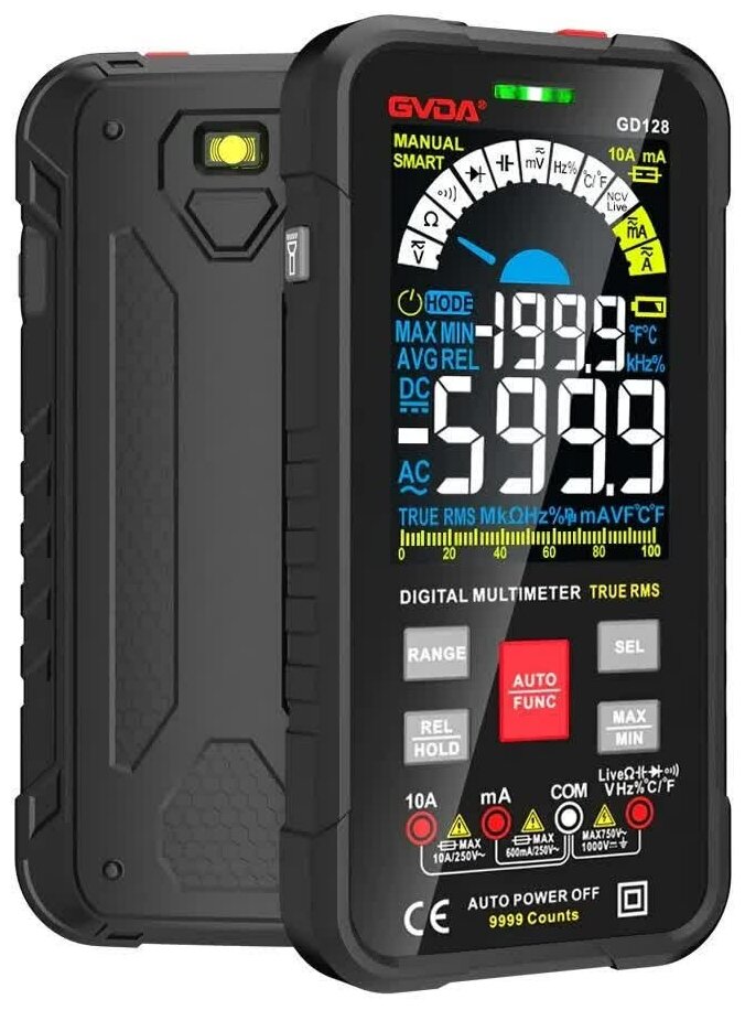 Мультиметр GVDA GD128，Высокоточный интеллектуальный автоматический мультиметр，мультиметр цифровой автоматический