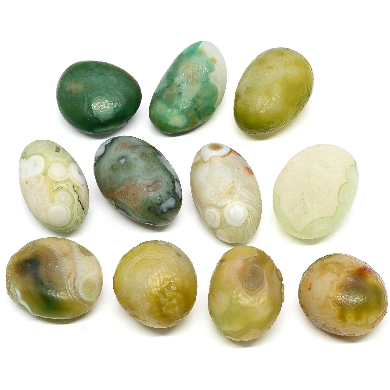 Агат гоби зеленый 38*27*25мм .