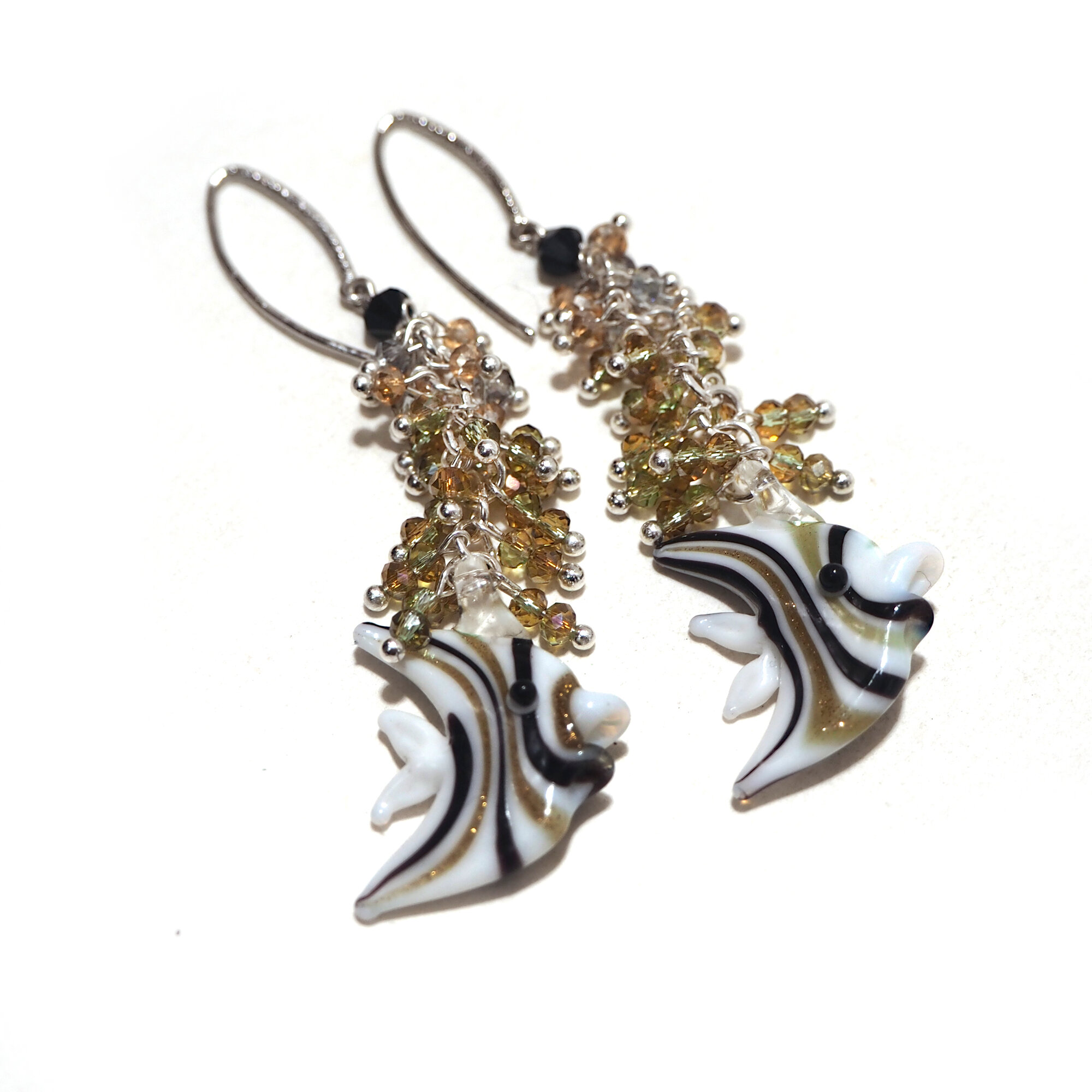 Серьги, стекло, муранское стекло