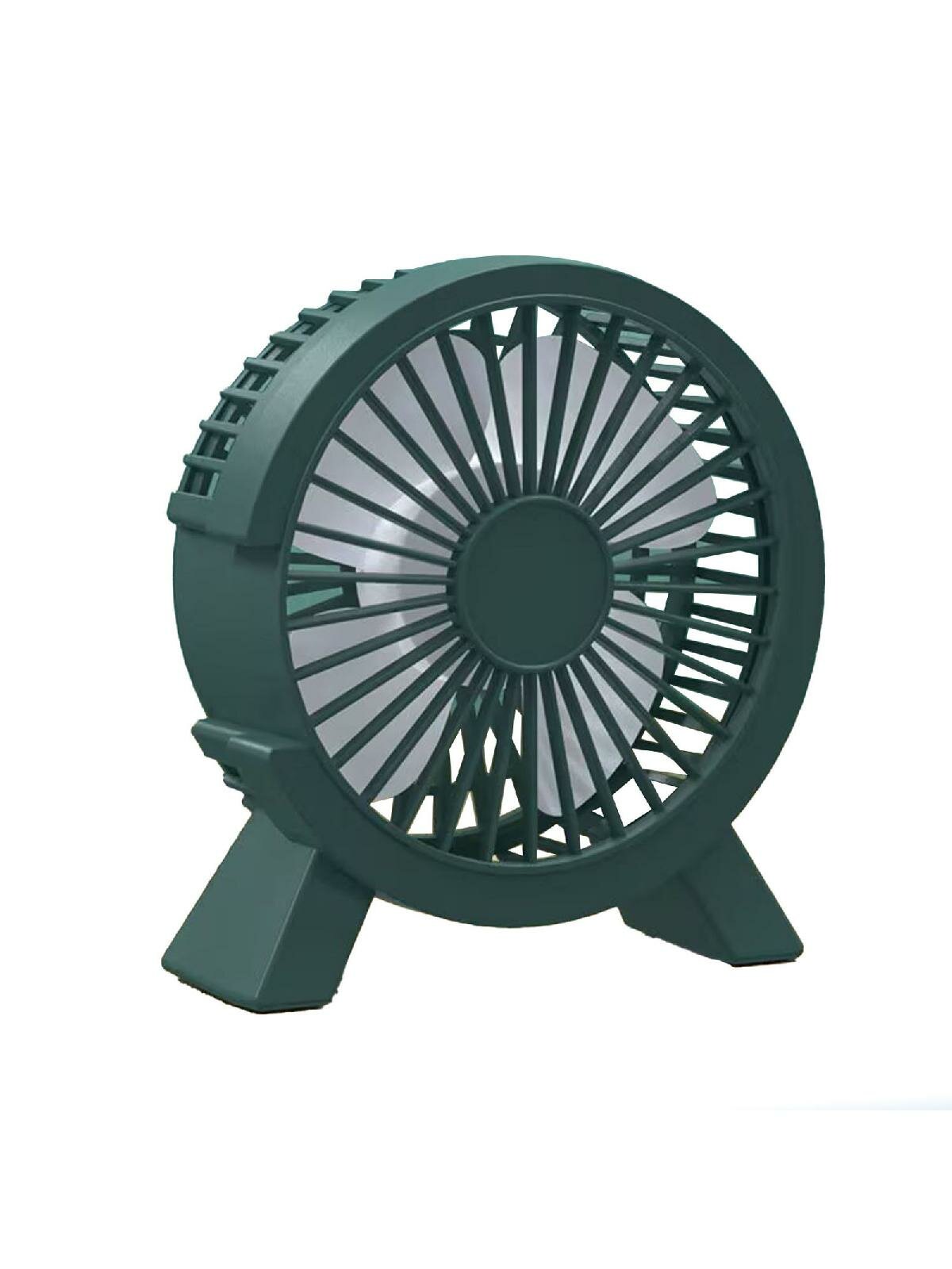 Retro USB Desk Fan Table Fan 1 Speed 4Blades Table Fan for Home Car Outdoor Travel