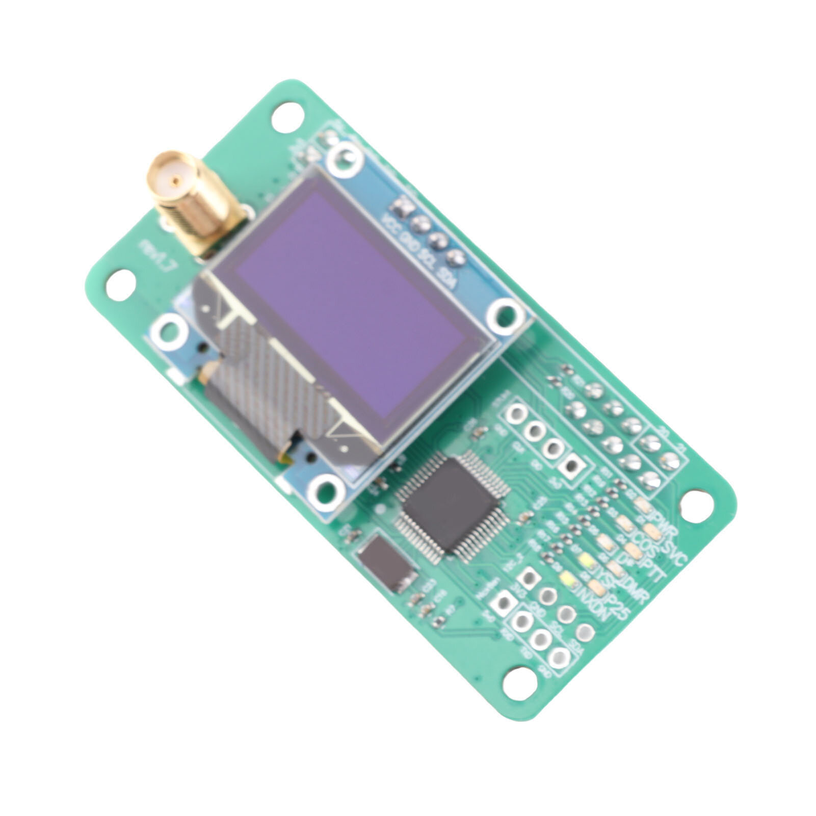 Модуль Hotspot MMDVM UHF VHF UV с интерфейсом SMA, светодиодным дисплеем, платой Hotspot и антенной, 1 модуль Hotspot, 1 антенна, 2 разъемы Pin Headers, PCB цвет зеленый, для DMR P25 YSF DSTAR для Raspberry Pi