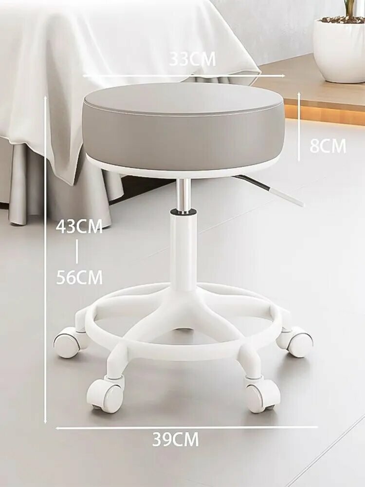 Стул мастера на колесиках Мобильное кресло красот регулируемая высота KD