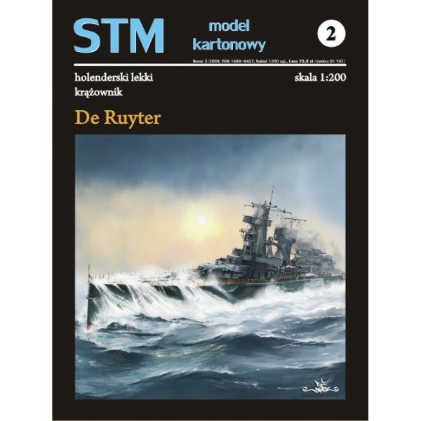 Сборная бумажная модель Крейсер De Ruyter - STM №2 (Журнал)