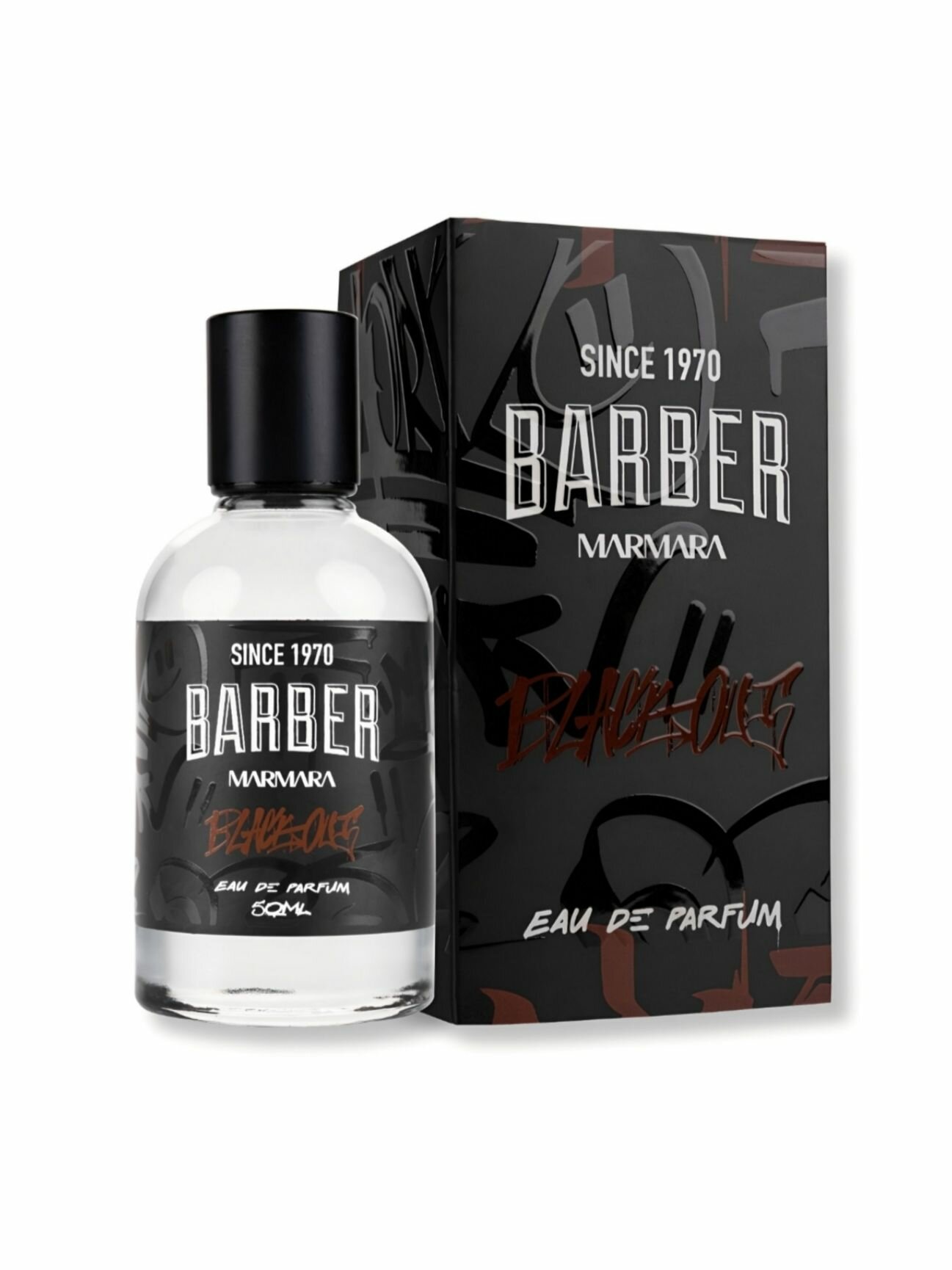 Туалетная вода мужская Marmara Barber "Black Out", 50 мл, Восточный, Древесный, Фруктовый аромат