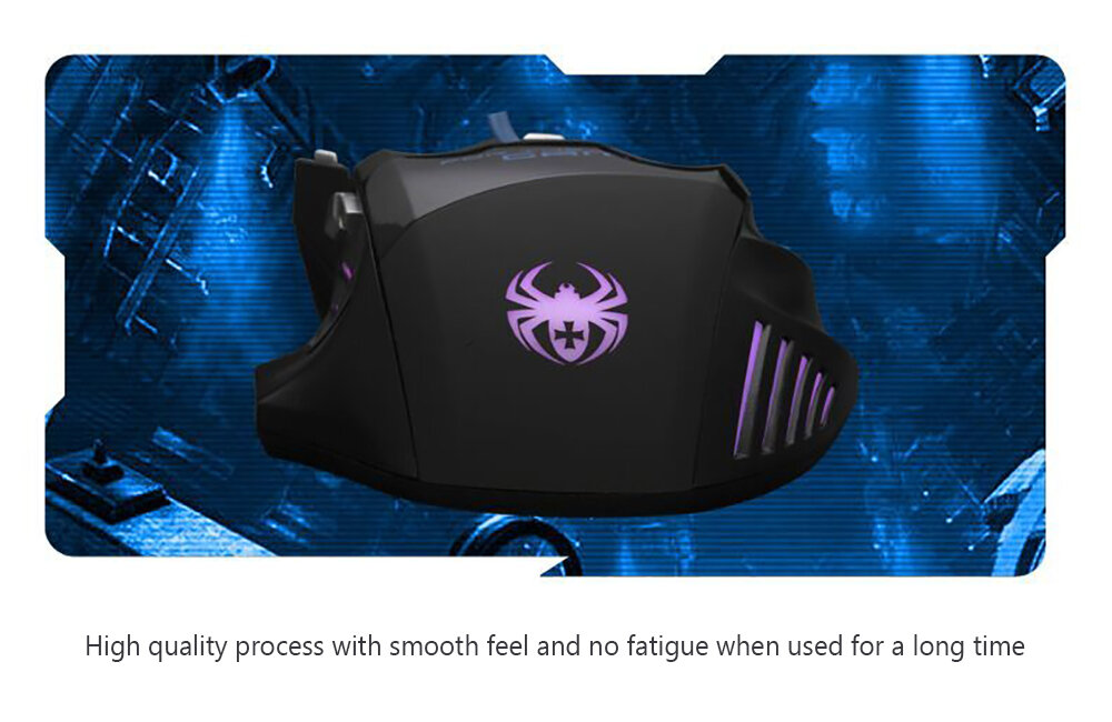 Игровая мышь ZELOTES T-80: проводная, 7200 DPI, многоцветная подсветка, 7 кнопок