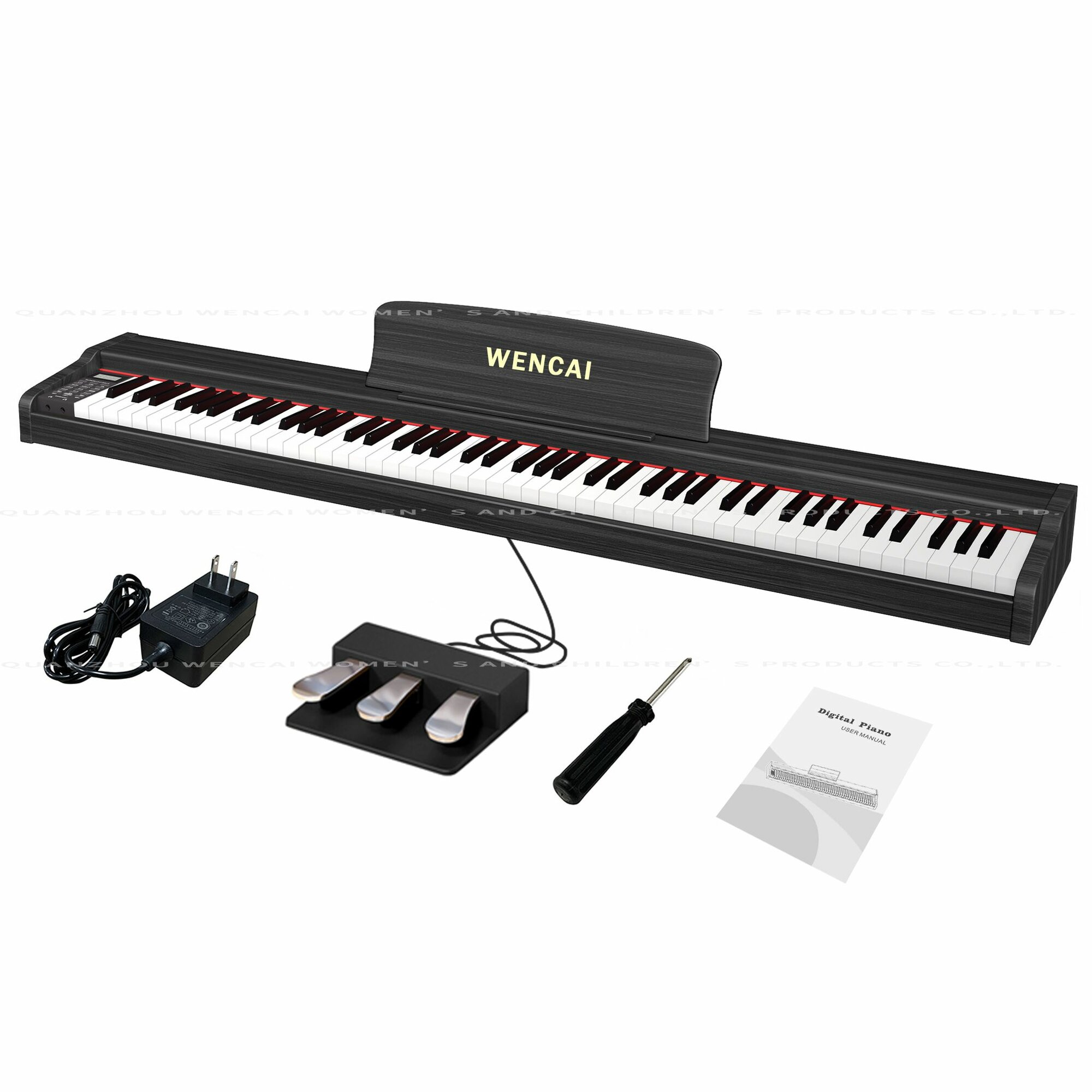 Цифровой рояль bluetooth 88 клавиш, Три педали. черн, BL-580