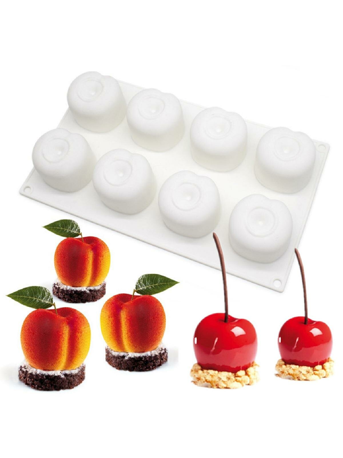 Силиконовые формы для помадки, формы для печенья в форме вишни, многоразовые принадлежности для выпечки, инструменты для украшения тортов