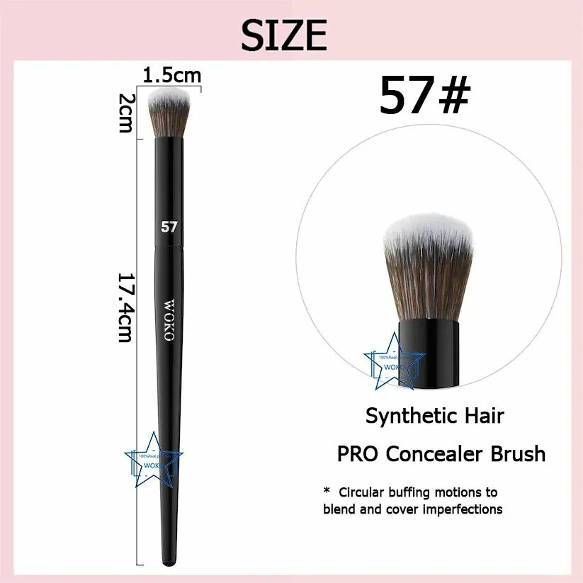 WOKO 57# PRO Concealer Brush, Synthetic Hair