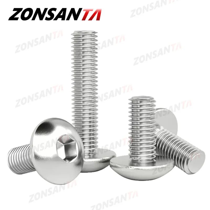 ZONSANTA Болты и винты из нержавеющей стали M2-M10 M5 (10pcs), 30mm