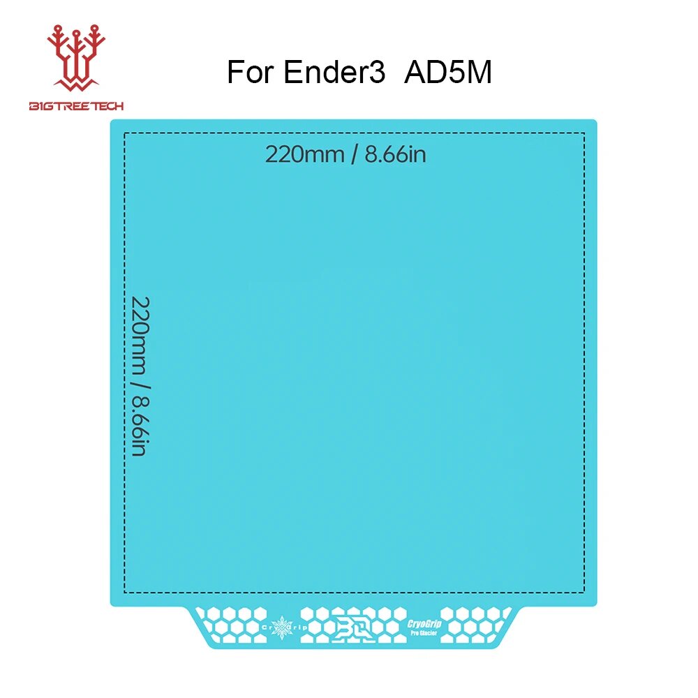 Платформа для 3D-принтера Ender3 AD5M 220x220mm Glacier