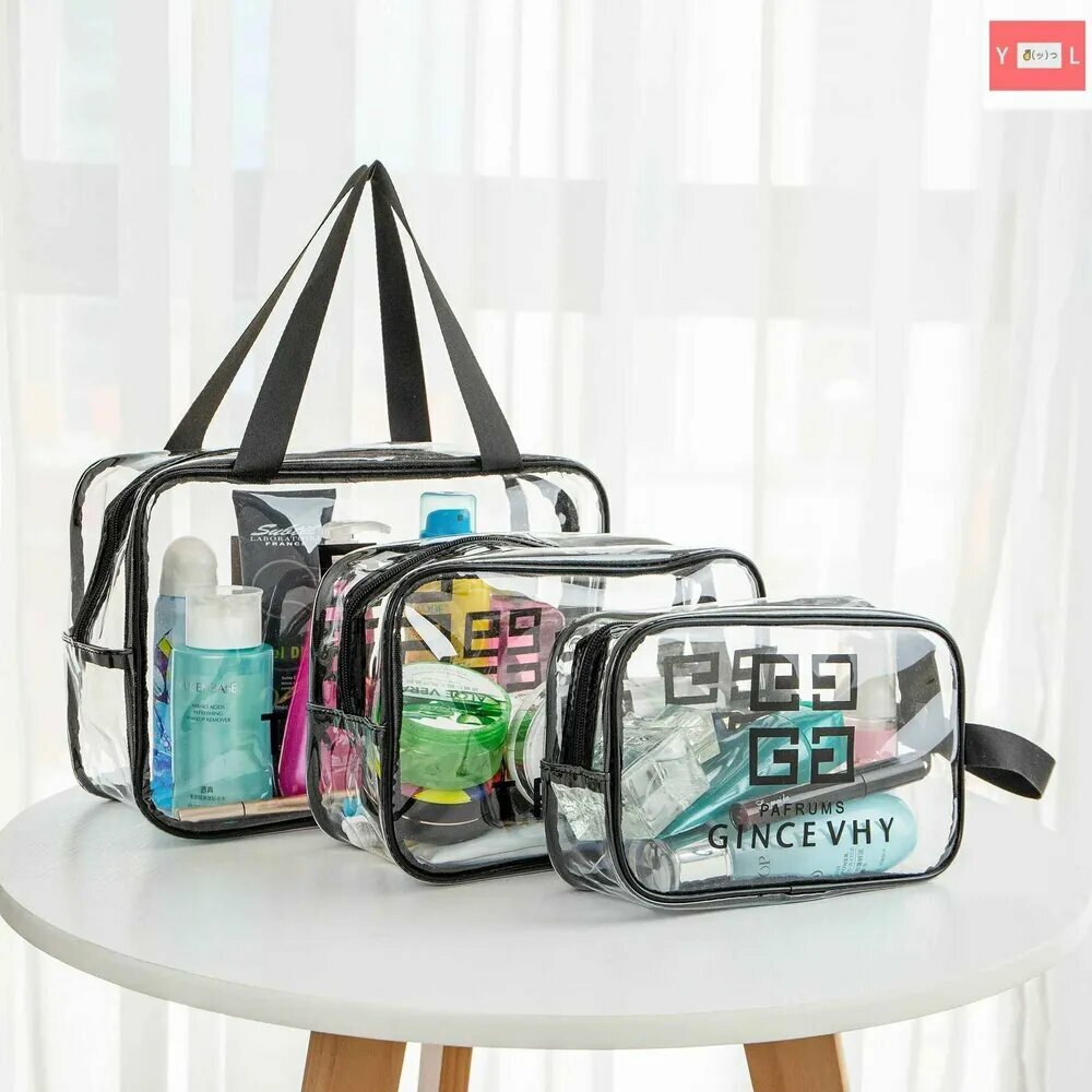 Сумки в роддом прозрачные для беременных набор 3 шт. без наполнения для мамы и малыша