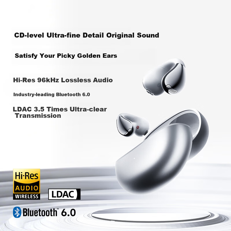 QCY Crossky C30S Earhook Headphones Non-In-Ear Open Wireless Bluetooth Headphones Comfortable and Stable Wearing Long Battery Life Black