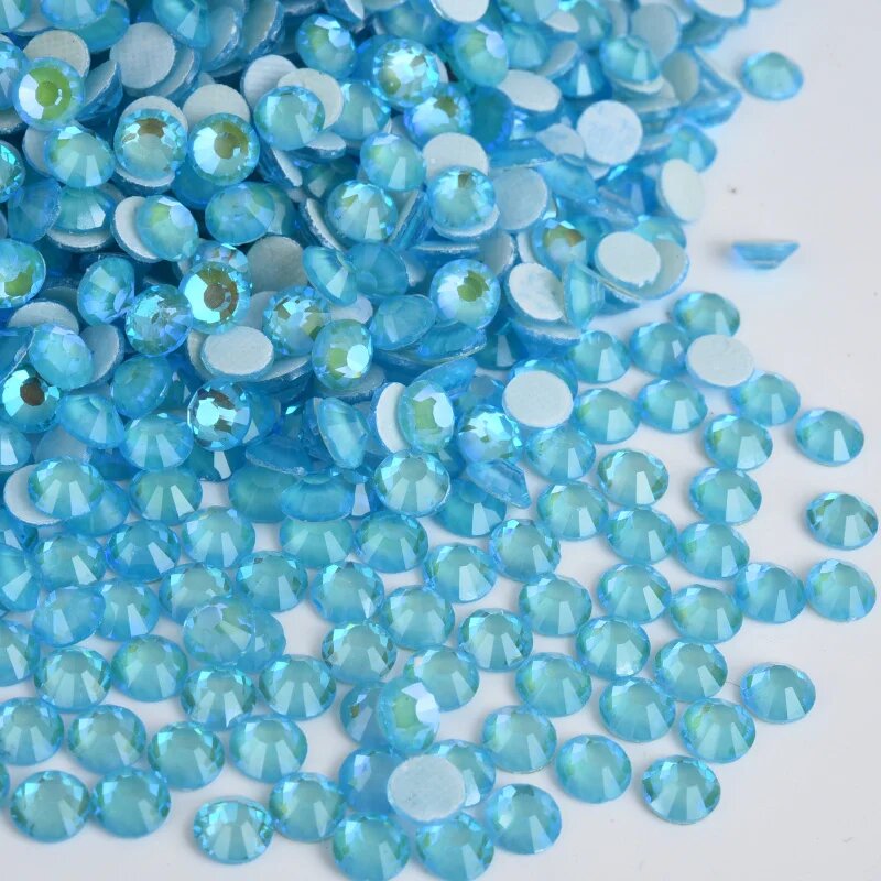 Термоклеевые стразы Bobohoo SS6-SS30 фиолетовые Синий, SS8---1440PCS, Sparkle Sky Blue