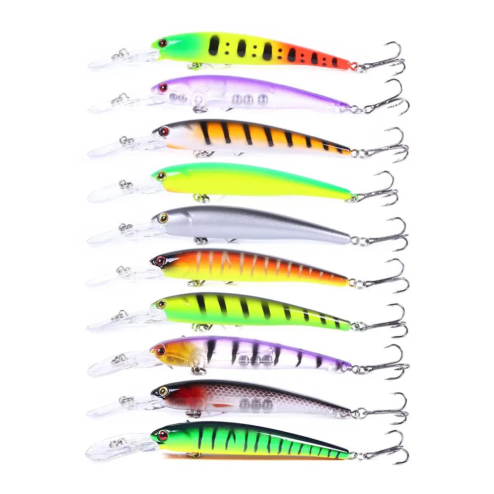 Искусственная приманка HENGJIA Bandit Minnow, 12см, 10г, Цвет: 10PCS