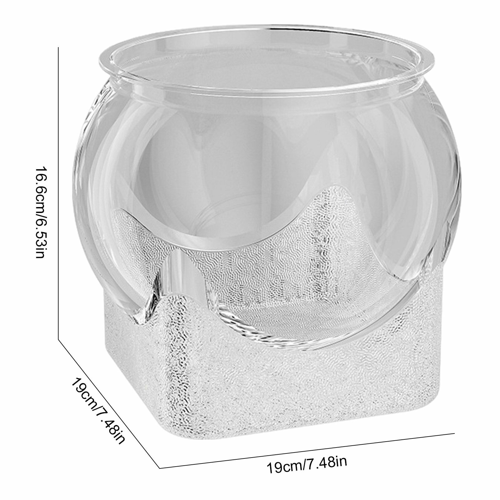 Круглая прозрачная пластмасса ваза шар / Аквариум для рыбок 6L