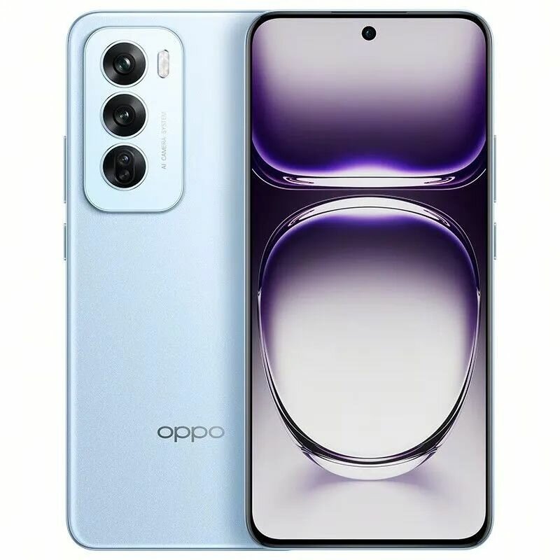 CN Смартфон OPPO Reno12, Dimensity 8250 Starspeed Edition, Ёмкость батареи 5000mAh,6.70 дюйма,12/256 ГБ, голубой
