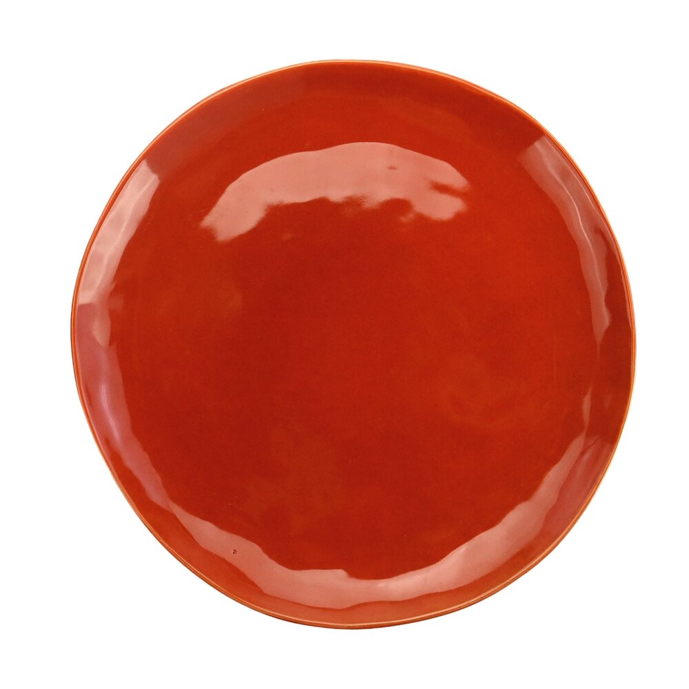 Тарелка ND Play "Инес", фарфор, красная, обеденная, диаметр 27см