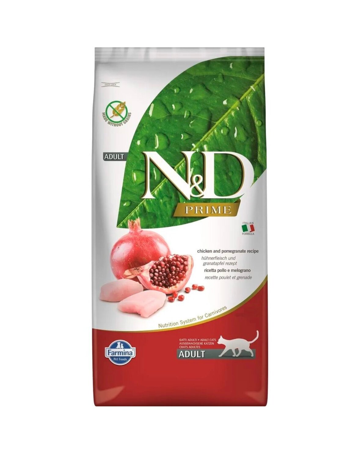 Сухой корм Farmina ND Prime Cat Chicken / Pomegranate Adult для взрослых кошек с курицей и гранатом, 10кг