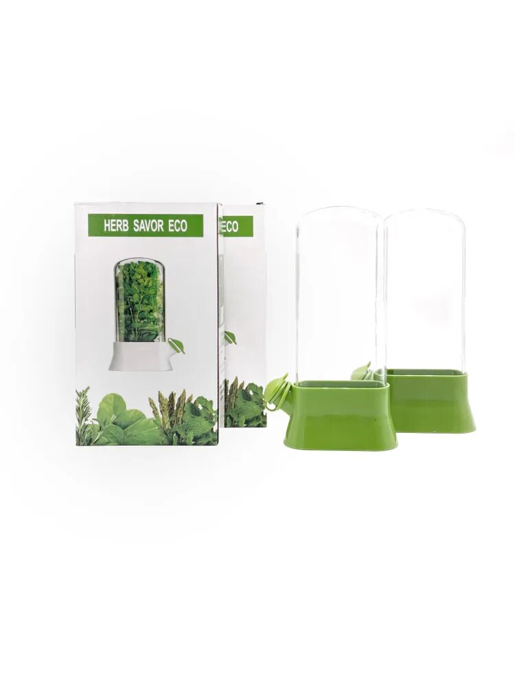 Набор контейнеров для хранения зелени 2 штуки зеленый