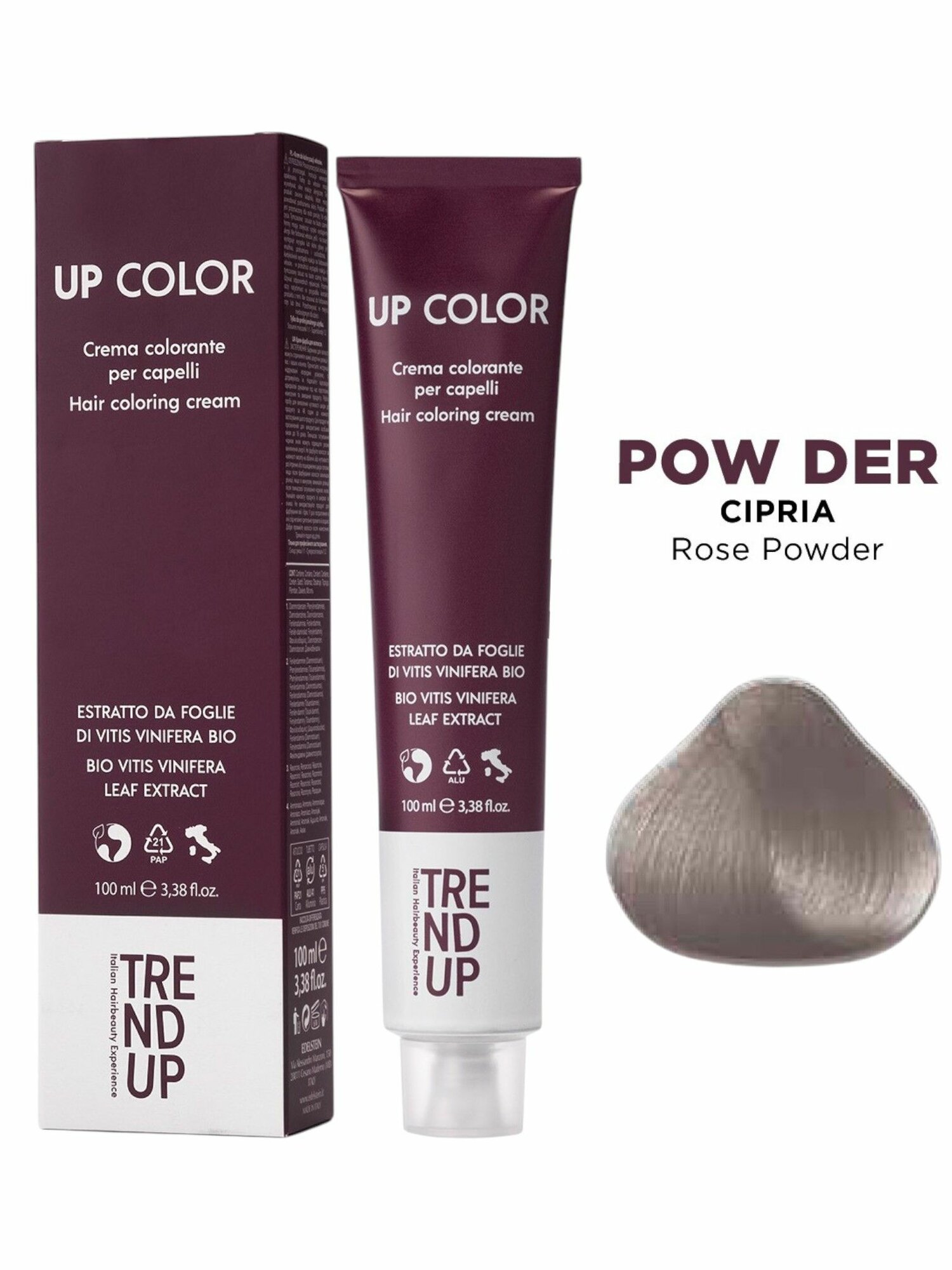 Краска для волос, Nude Pastel, POWDER (Rose Powder) Пудровый, Профессиональная, TREND UP UP COLOR, 100 мл