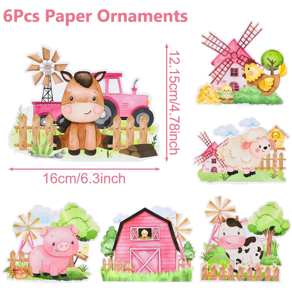 Картонная подставка для торта "Ферма" Huiran Paper Ornament