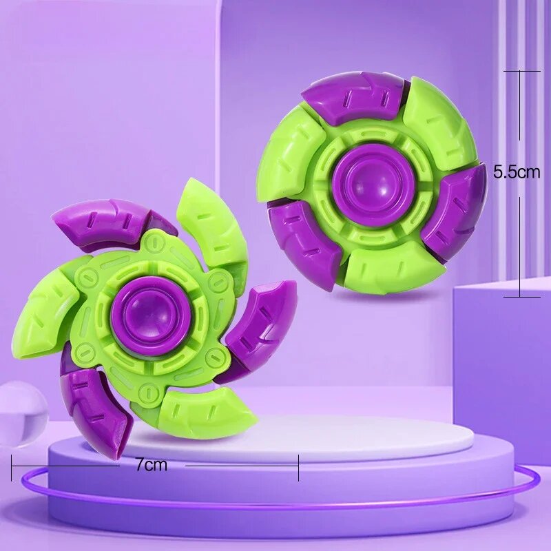 Fradoo 3D Gravity Fidget Spinner Green Purple