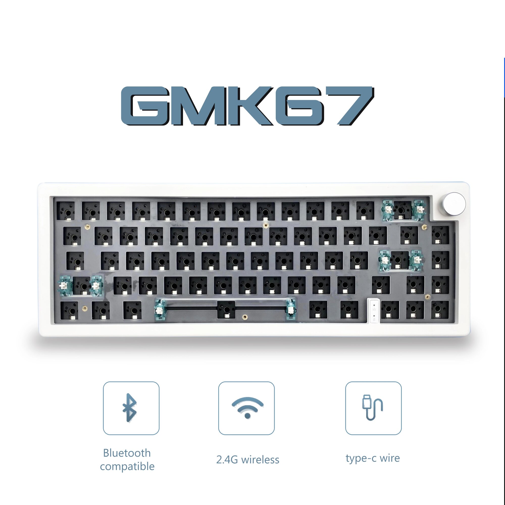 GMK67 White 65% беспроводная механическая клавиатура