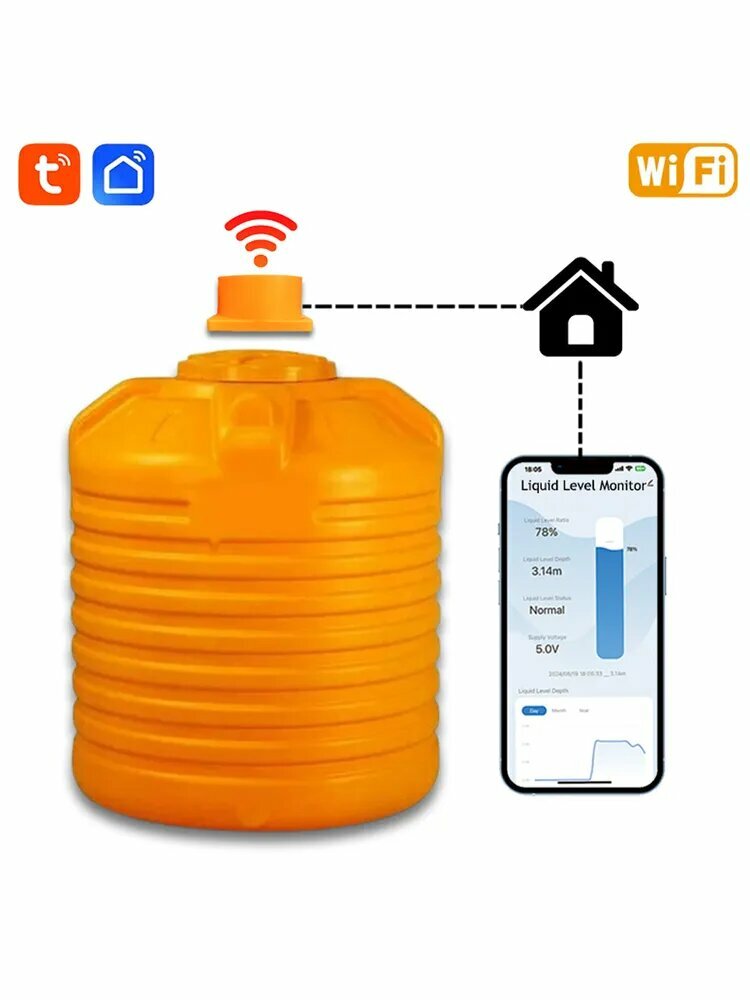 MORAYELEC Датчик для системы полива, Пластик/MORAYELEC Датчик для системы полива, Пластик - WE201W / WIFI