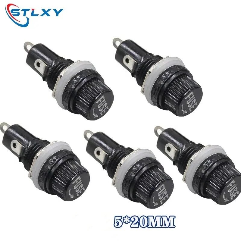 5-50 шт./лот 5*20 мм 6*30 мм стеклянные держатели предохранителей 5x20 6x30 гнездо страховой трубки держатель предохранителя для страхования панель крепление держатель предохранителя
