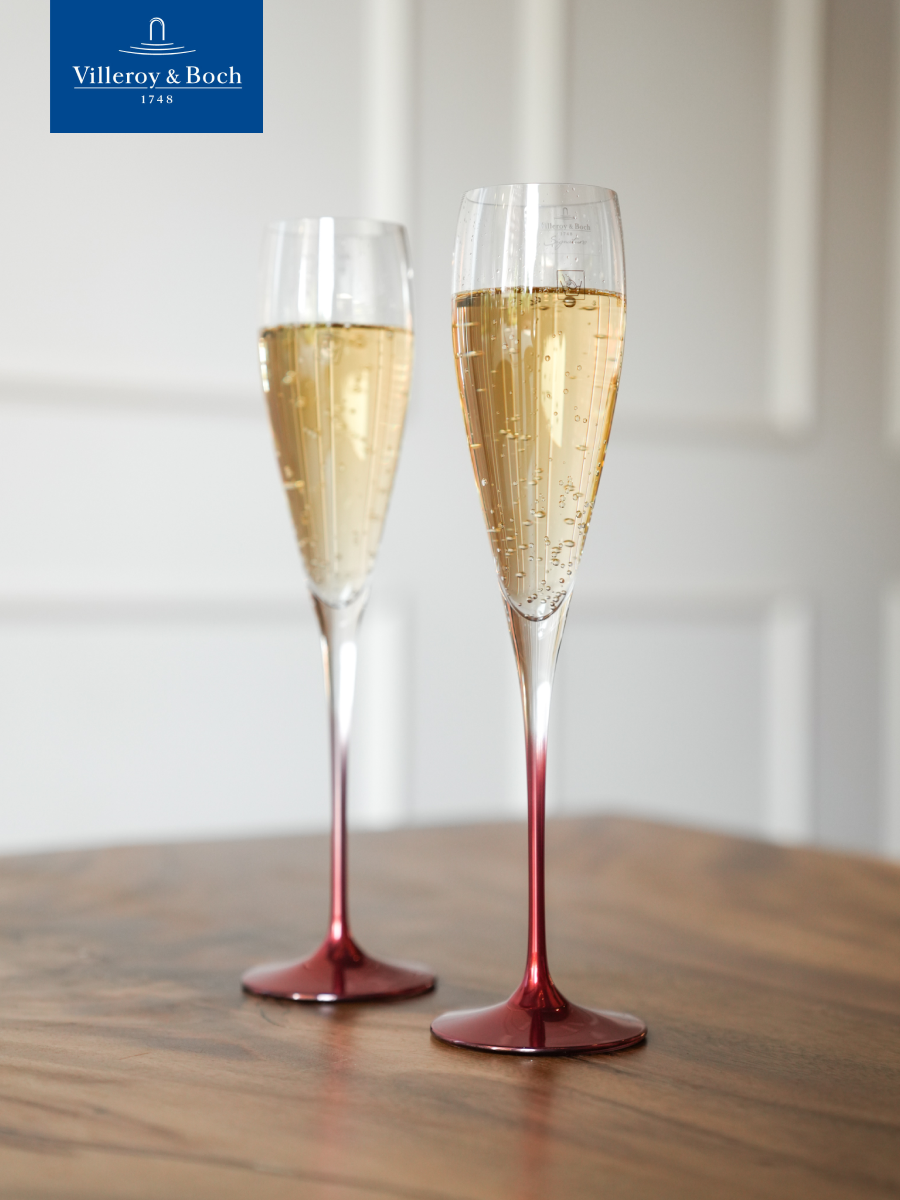 Набор бокалов для шампанского 260 мл, 2 шт, Allegorie Premium Rosewood, Villeroy & Boch, Хрустальное стекло