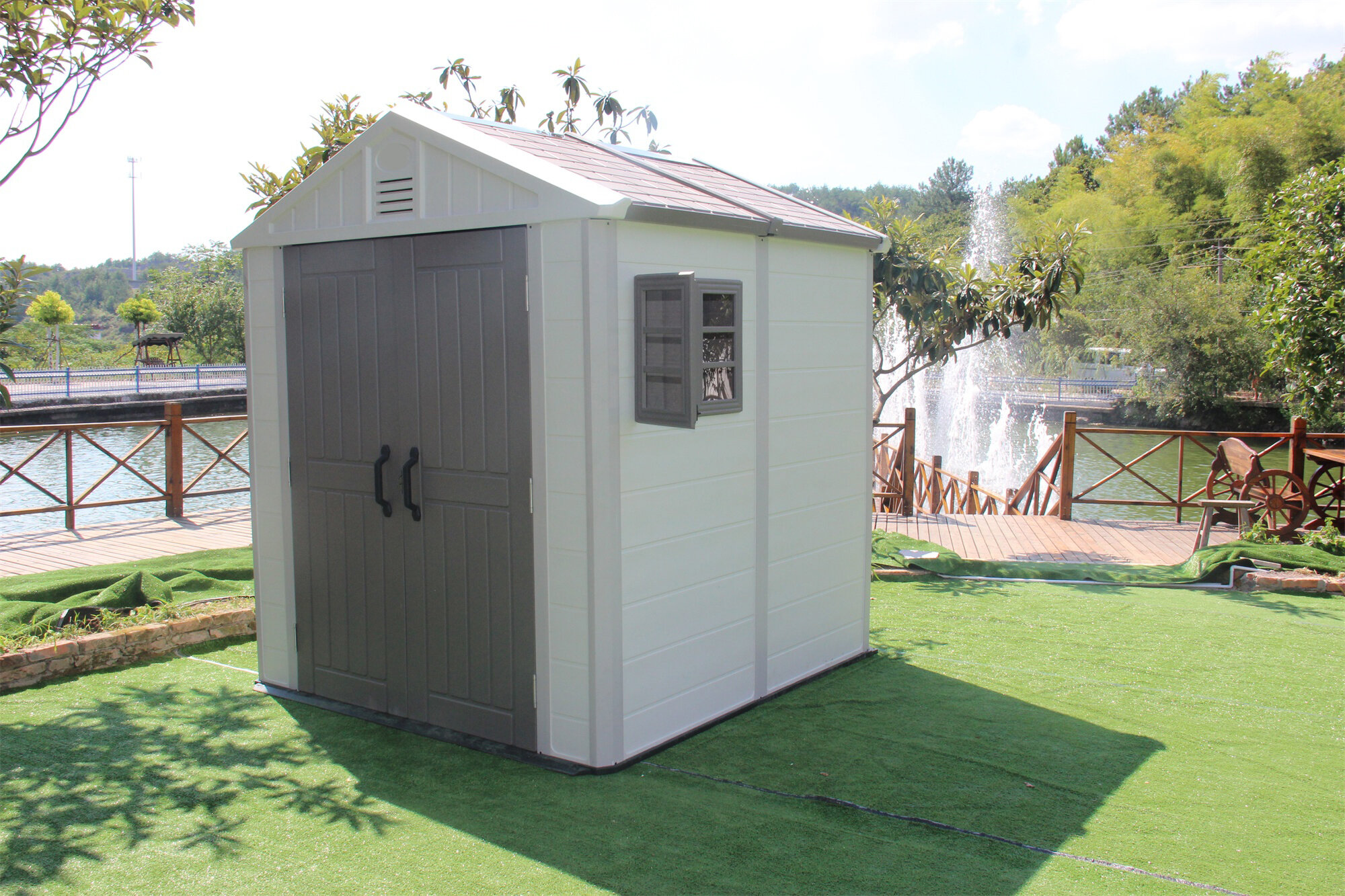 Садовый пластиковый сарай HouzBlock Comfort-2 (2.2x2.2 м)