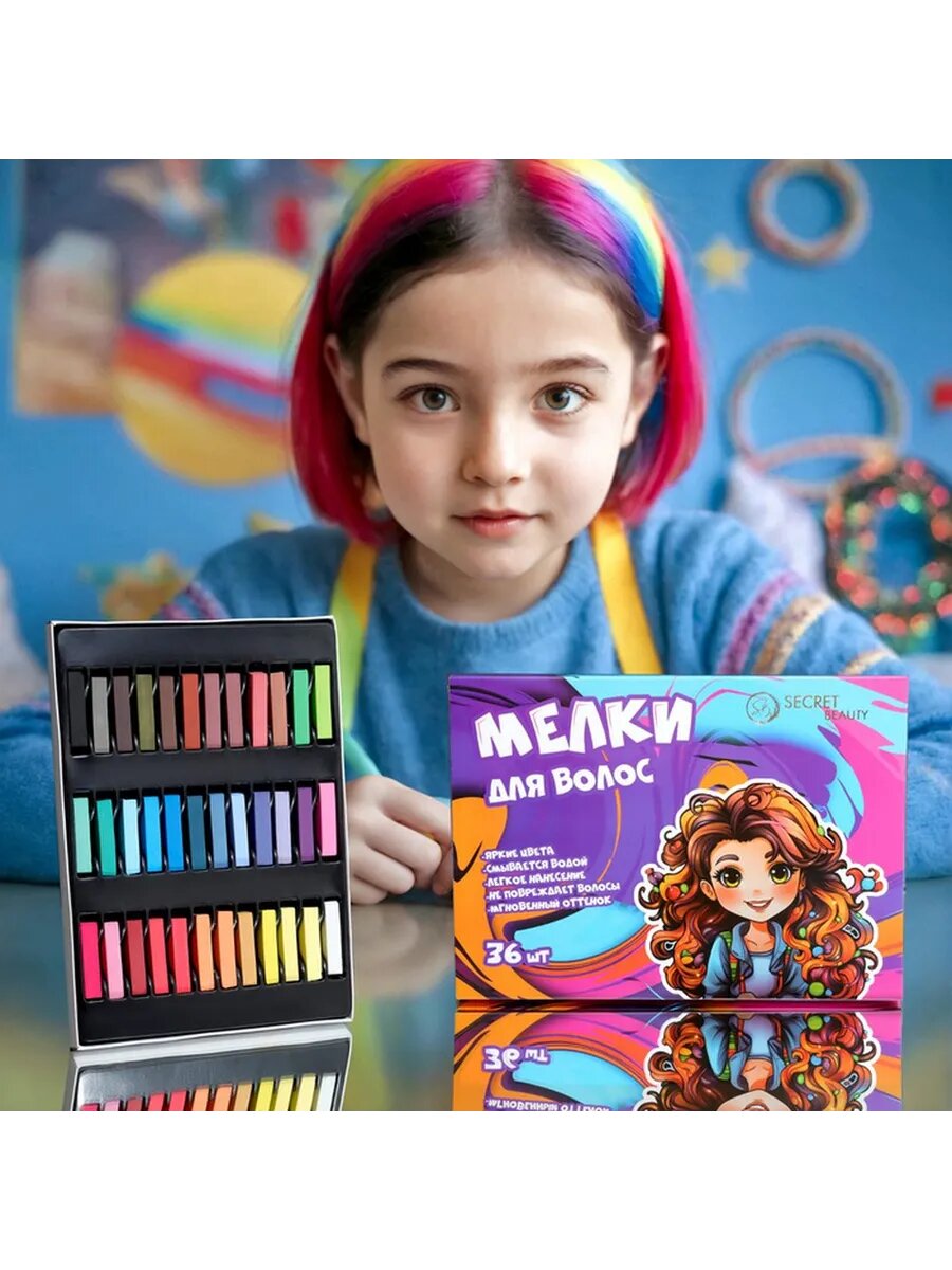 Цветные мелки для волос — яркое настроение