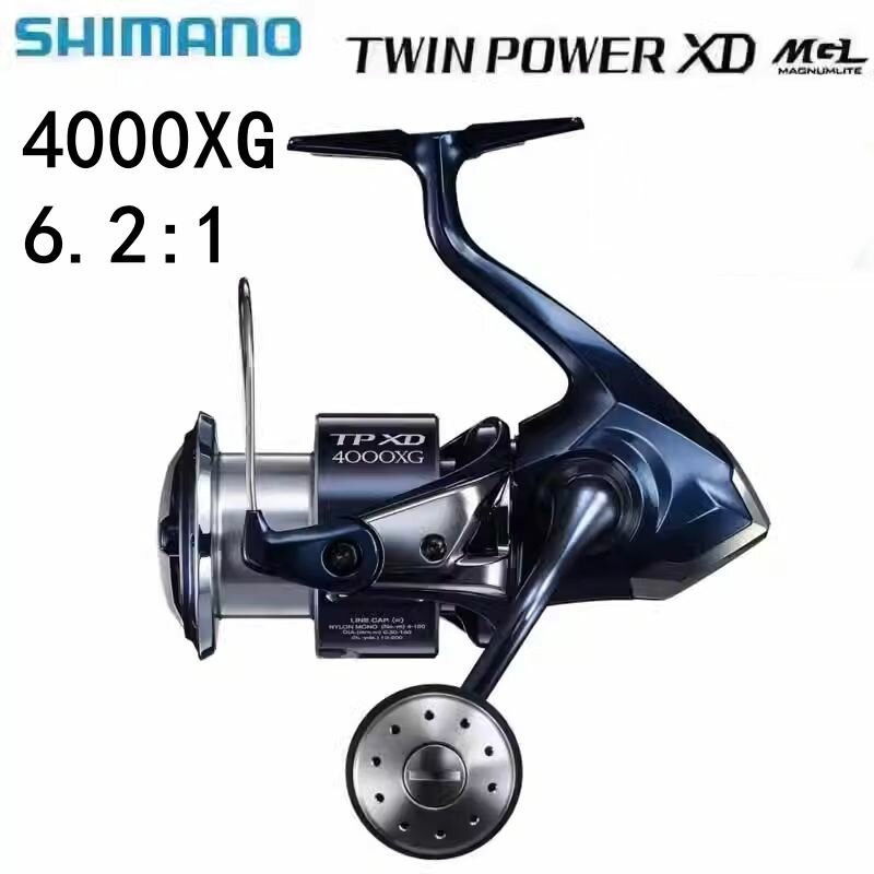 2021 SHIMANO TWINPOWER XD 4000PG прялка Рыболовная катушка Рыболовные снасти 4000XG 6.2:1 10+1BB-Teeflex Store