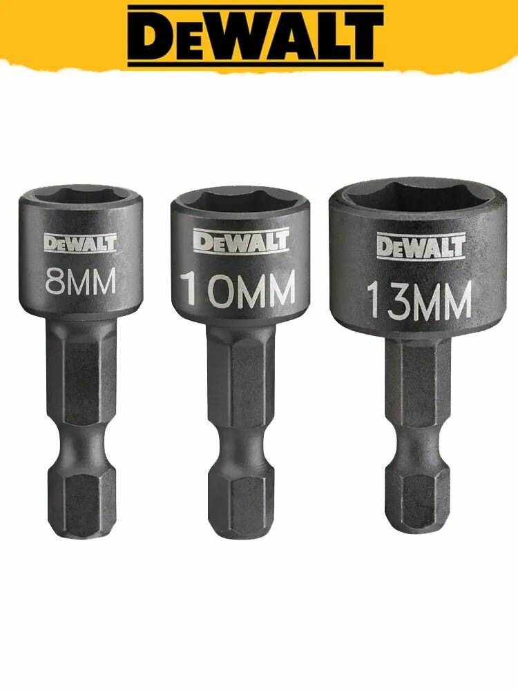 DEWALT N597434 N597284 N597437 Компактный торцевой ключ 8/10/13 мм Магнитная шестигранная рукоятка Втулка Аксессуары для инструментов-Праздничные подарки