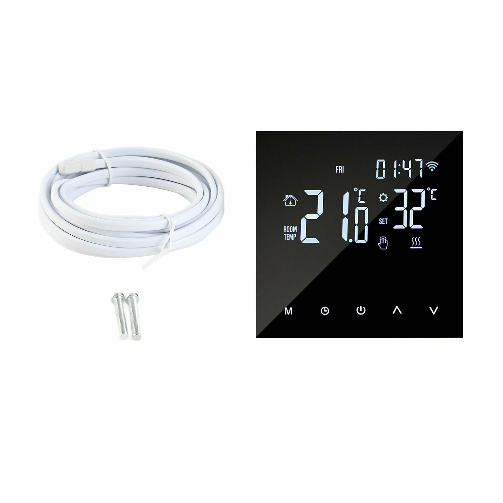 7-дневный программируемый интеллектуальный термостат WIFI цифровой регулятор температуры с сенсорным ЖК-экраном управление через мобильное приложение