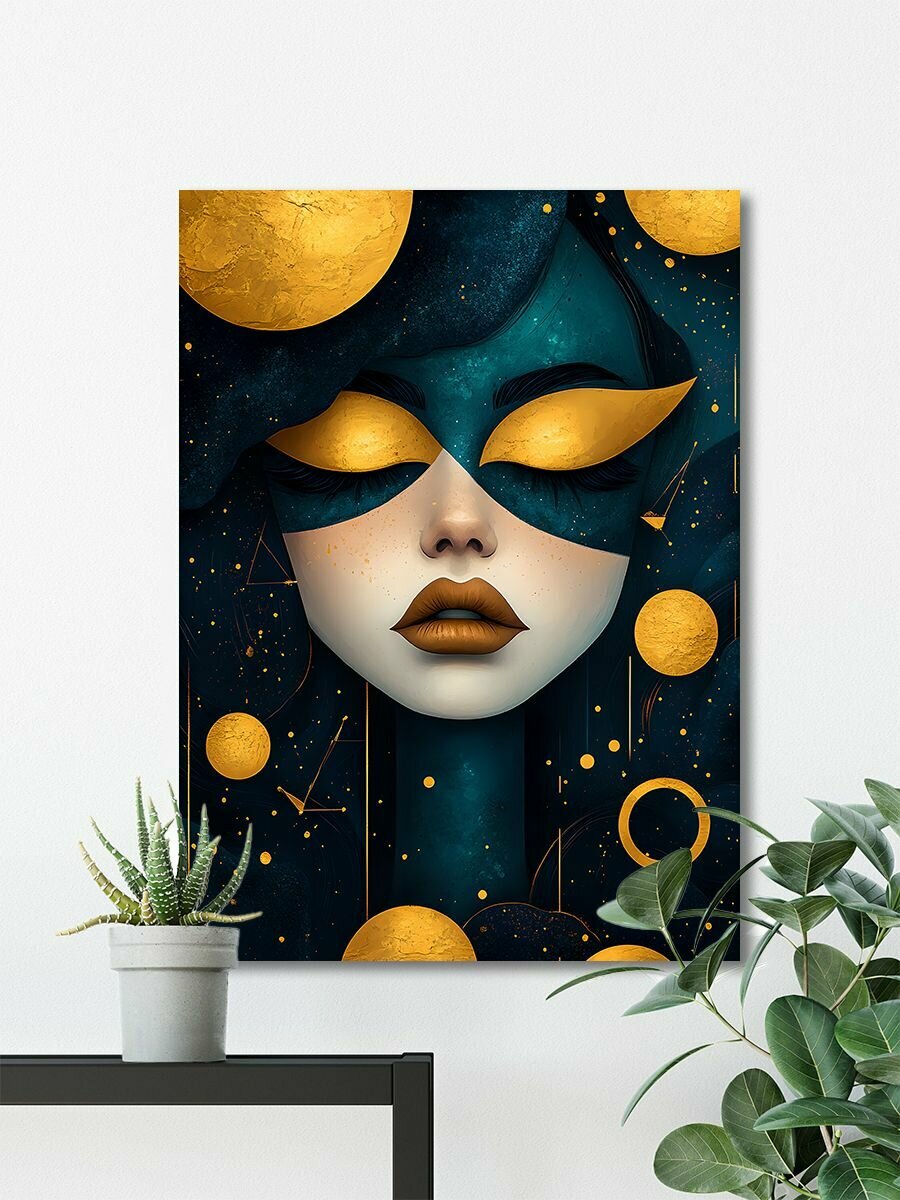 Абстракция / портрет, картина интерьер, картина 30х40 см.