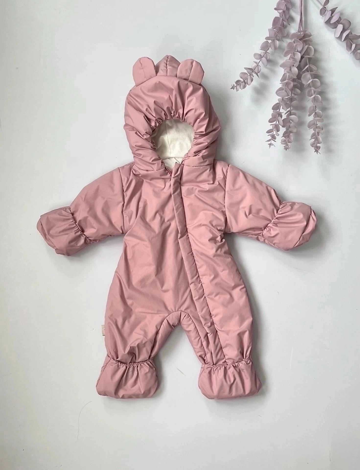 Комбинезон для новорождённых зимний на выписку в коляску Роза