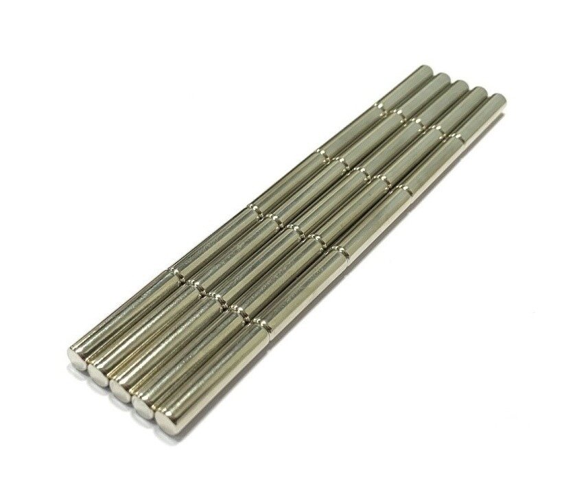 Неодимовый магнит 5х25 мм - 25 шт
