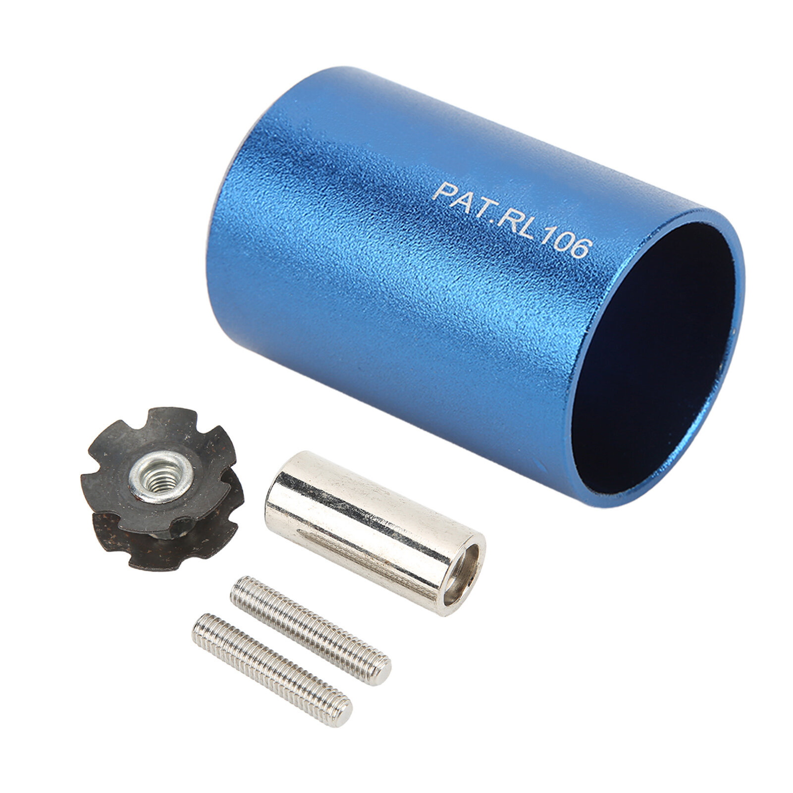 Инструмент для установки звездообразной гайки рулевой колонки передней вилки велосипеда с комплектом установочных муфт для легкой сборки и надежной фиксации