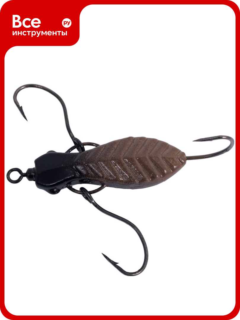 Приманка вертикальная Lucky John балда ЖУК 10 г, №5 854010-05, металлический