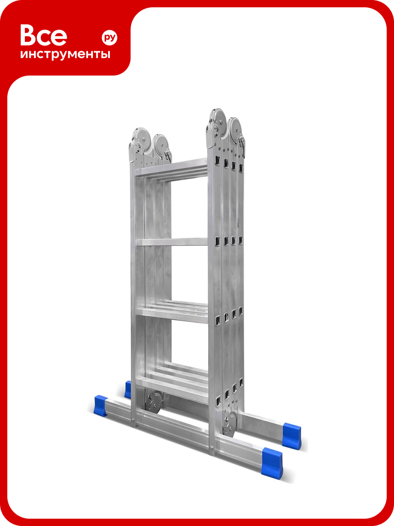 Алюминиевая лестница-трансформер LadderBel 4 секции по 4 ступени LT444, состоит